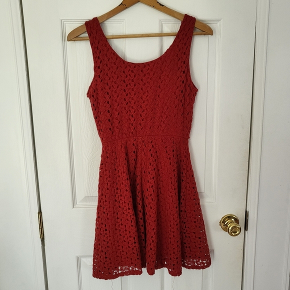 Lily Rose | Dresses | Blood Red Lace Mini Dress | Poshmark